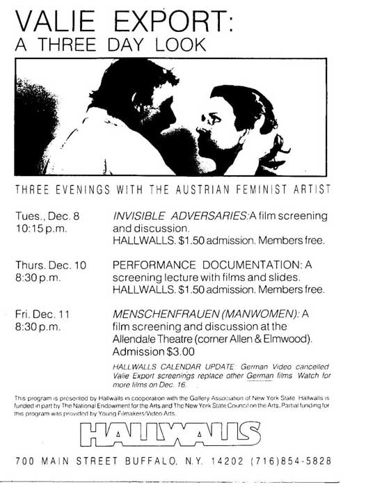 VALIE EXPORT - 12/11/81 - Hallwalls